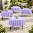 6 Pack Lavender Round Tablecloths 90 Inch For 60