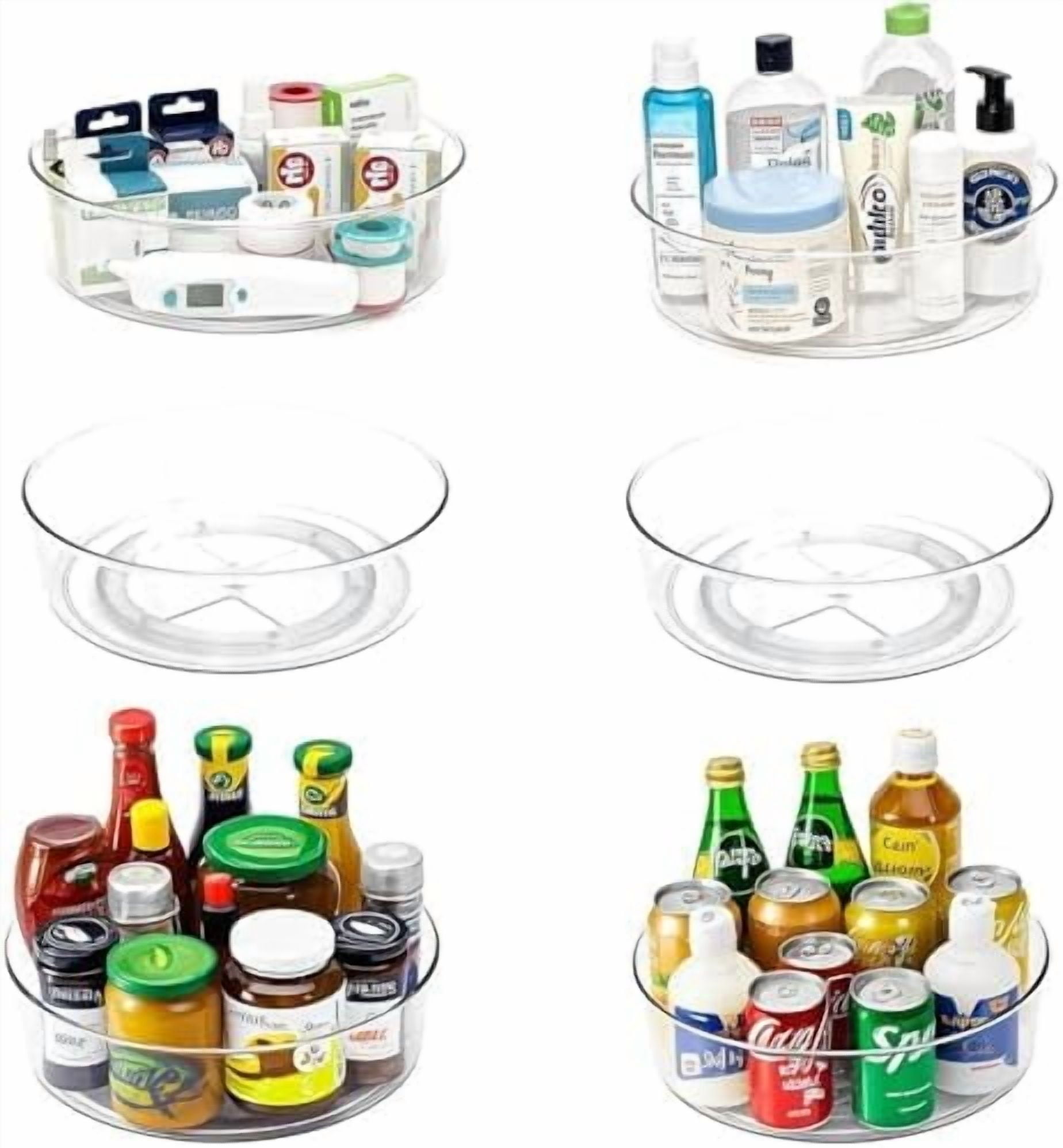 6 Pack Lazy Susan 11.5" Inch Turntable Organizer Organization Storage ...