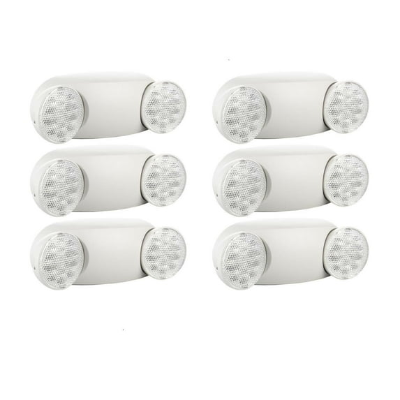6 Pack Led Emergency Lights Fixture with Battery backup UL924 Fire ...