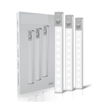 LOFTER-PRO 3 Pack Wireless 10 LED Motion Sensor Light, Under Cabinet ...
