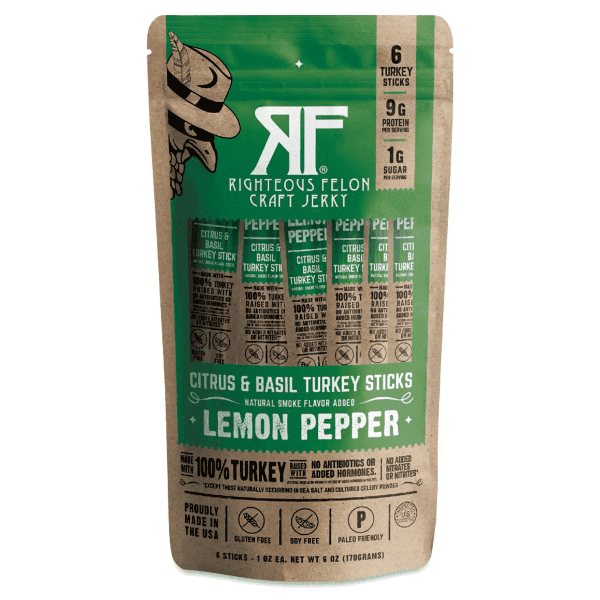 Righteous Felon Meat Sticks - Gluten Free & Keto Turkey Sticks - Low ...