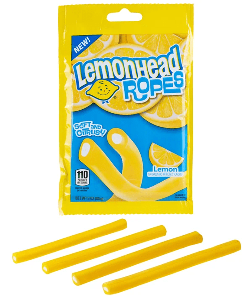 6 Pack Lemonhead Ropes – Sour Chewy Candy Ropes with Citrus Filling, 3 ...
