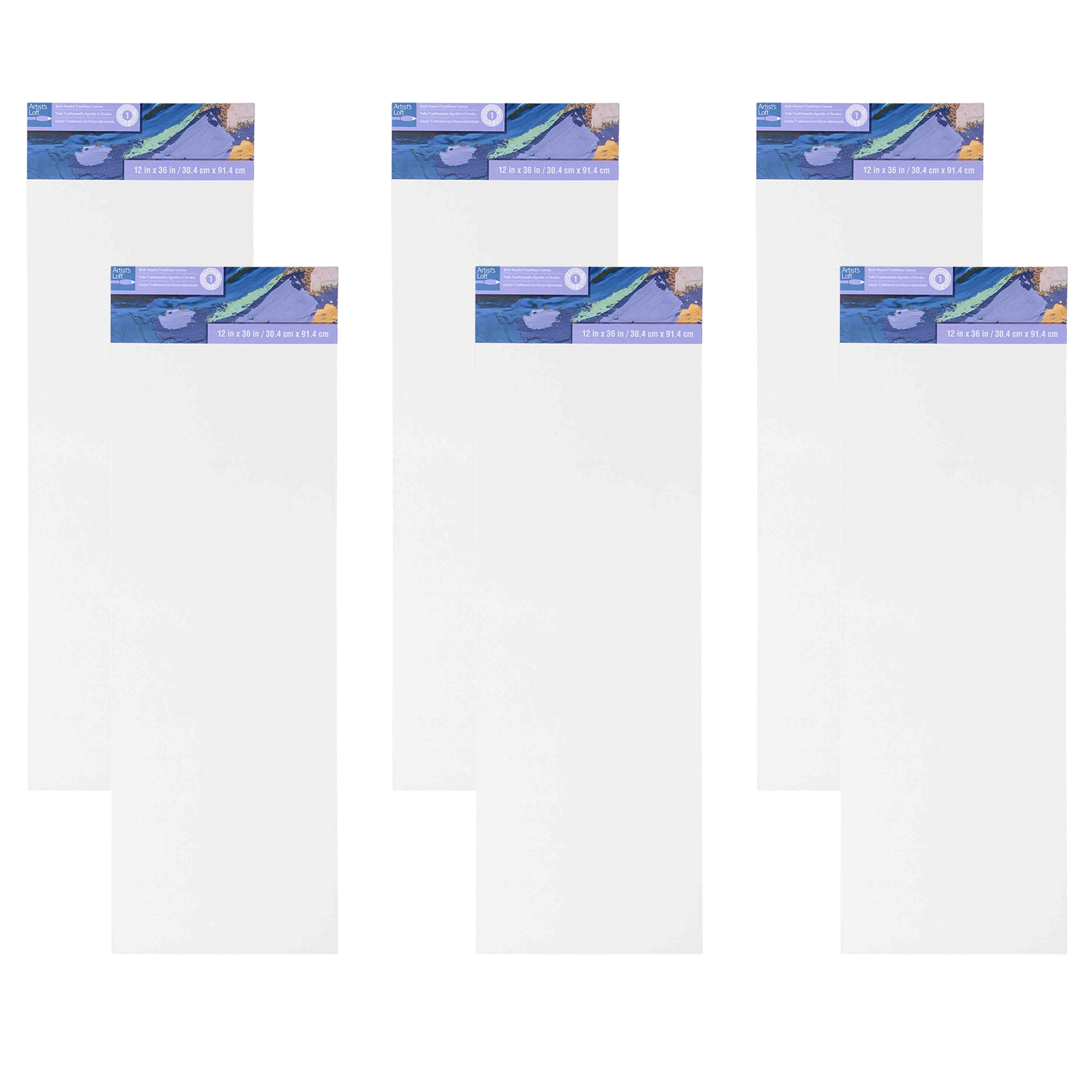 Artist's Loft® 6 Pack: Multipack Pre-Stretched Canvases, Level 1 Back ...