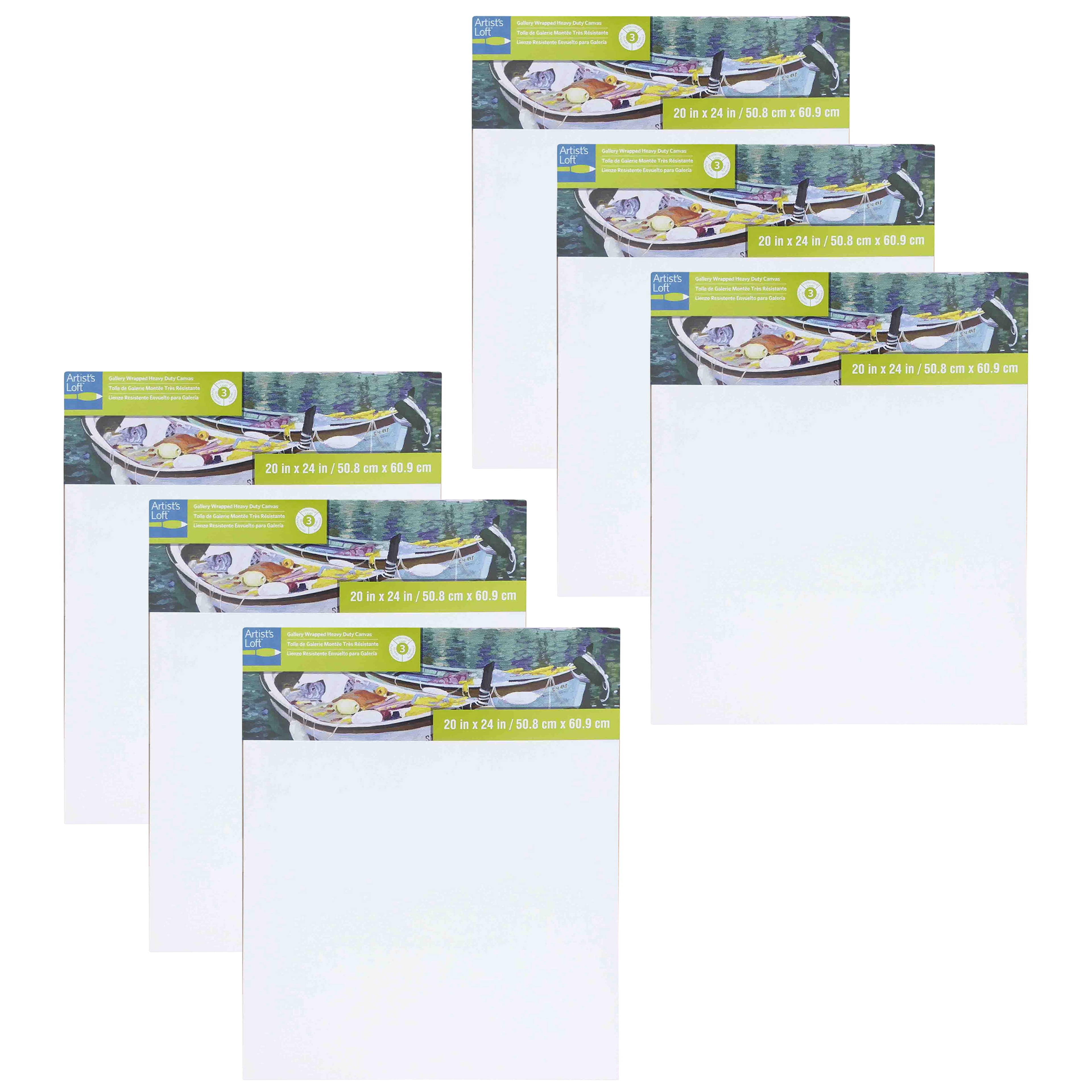 6 Pack: Level 3 Gallery Wrapped Heavy Duty Canvas by Artist's Loft ...