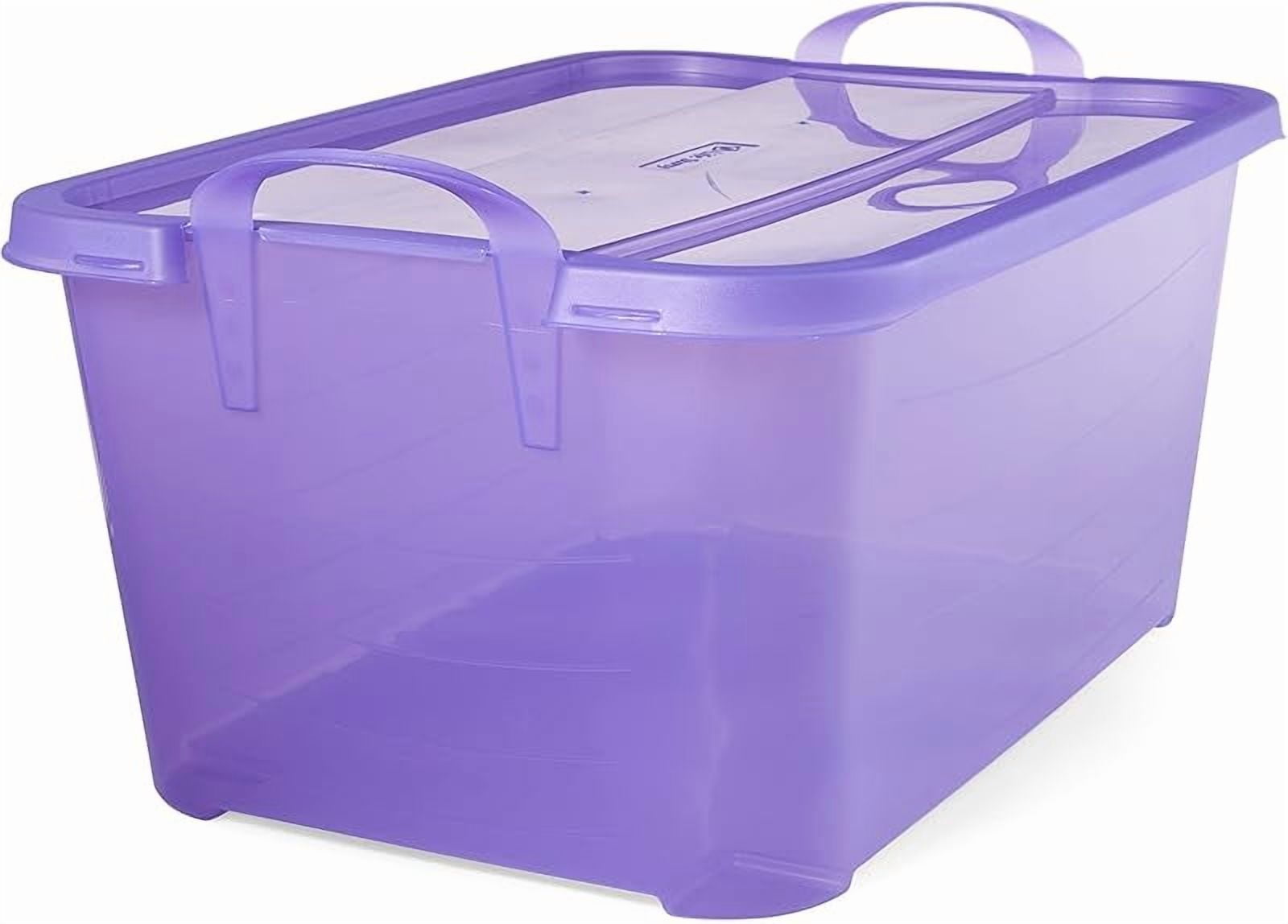 6 Pack Light Duty Stackable Storage Bin, 55 Quart Home Organizer ...