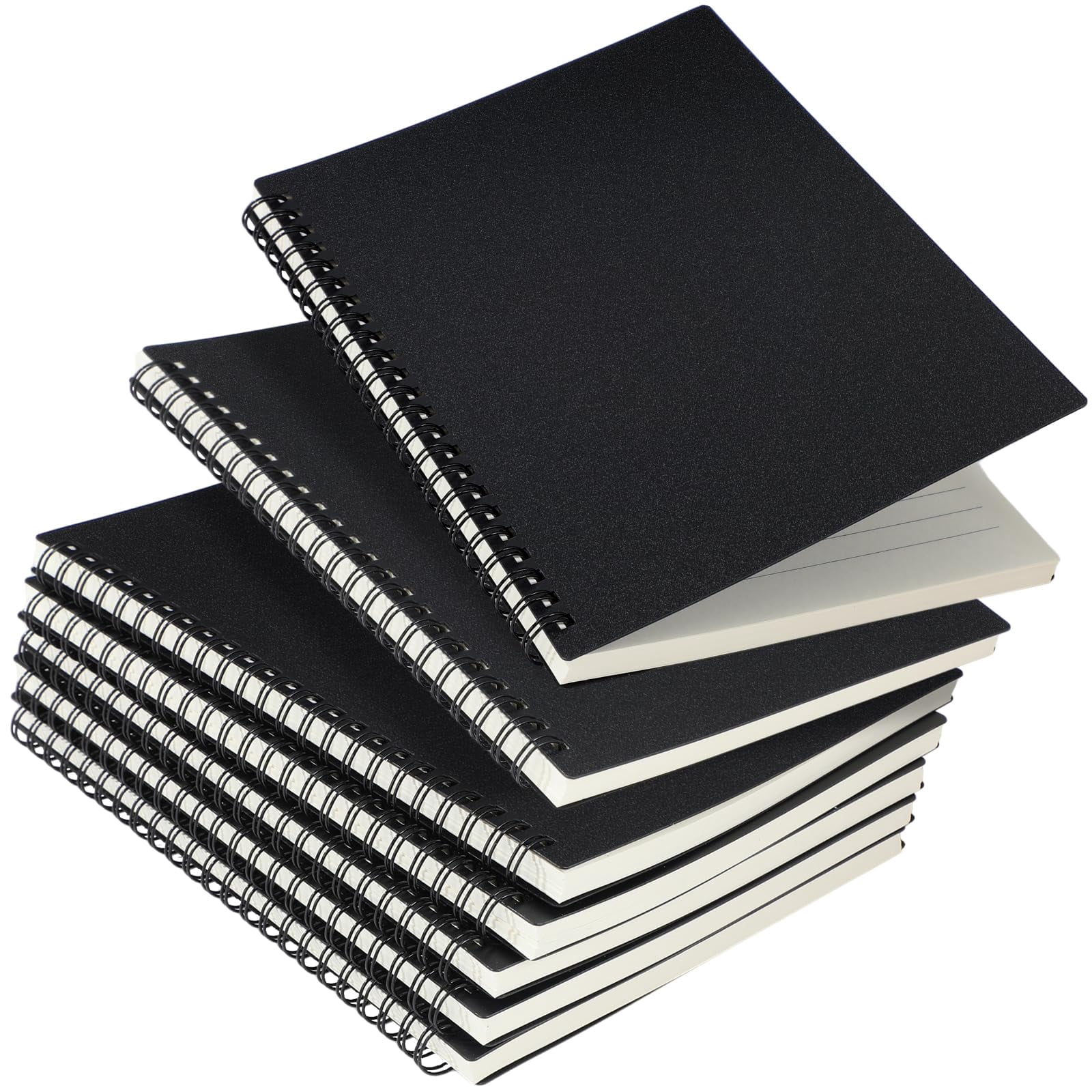 6 Pack Lined Paper Spiral Notebook 5.9 x 8.3 Inches Journal Notebook ...