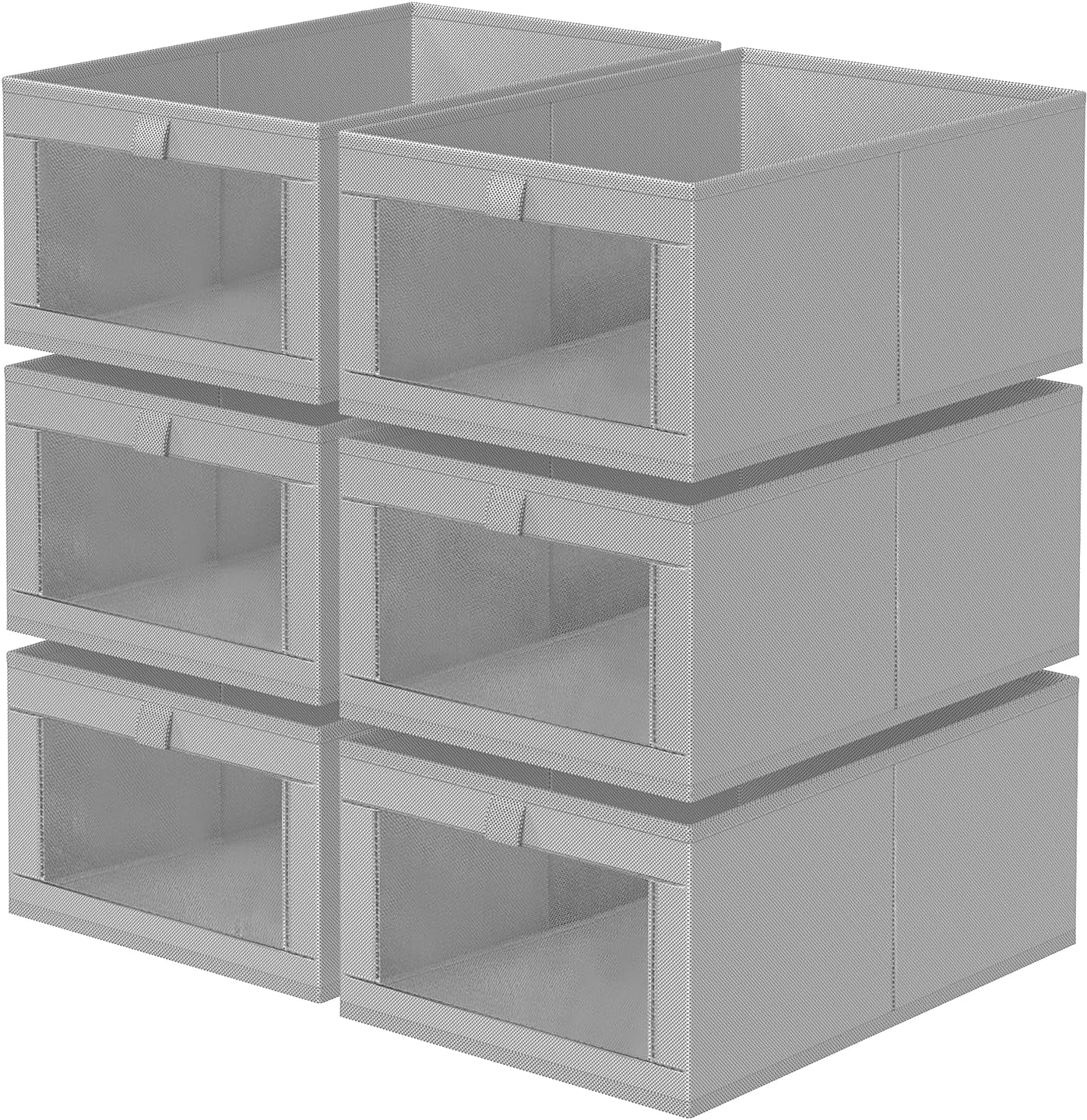 6 Pack Linen Closet Organizers and Storage, Large Baskets for ...