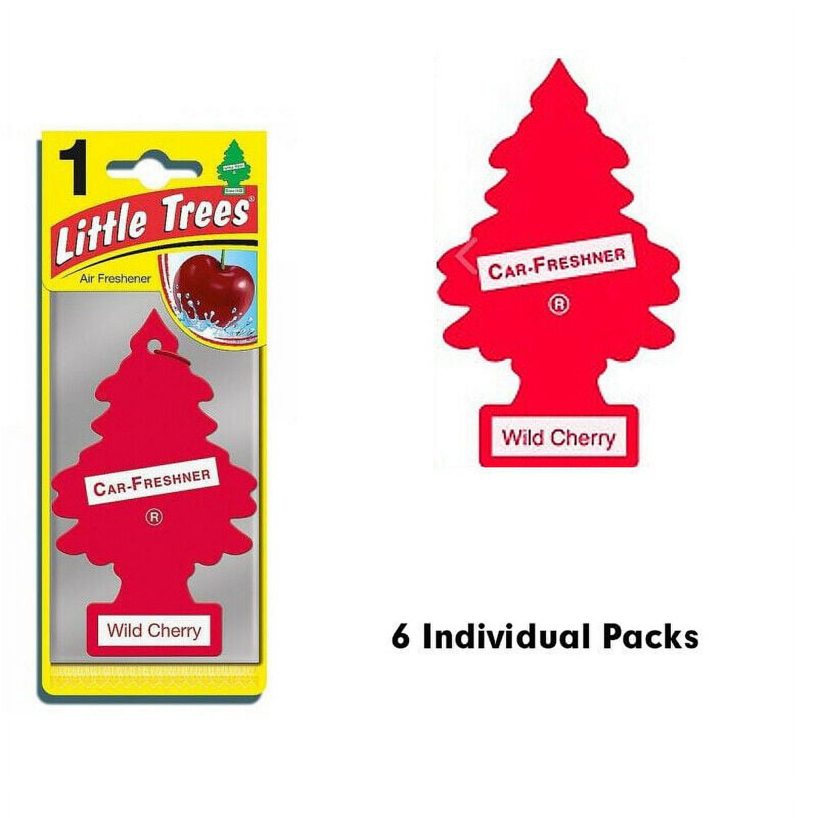 6 Pack Little Trees Wild Cherry Scent Car and Home Air Fresheners ...