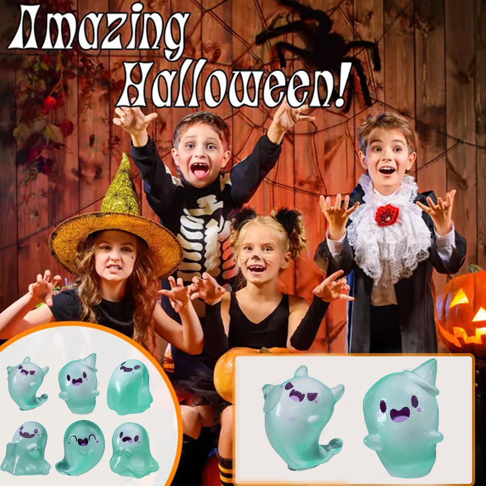 6 Pack Luminous Ghost Blind Box Toys, Mysterious Glow-In-The-Dark ...