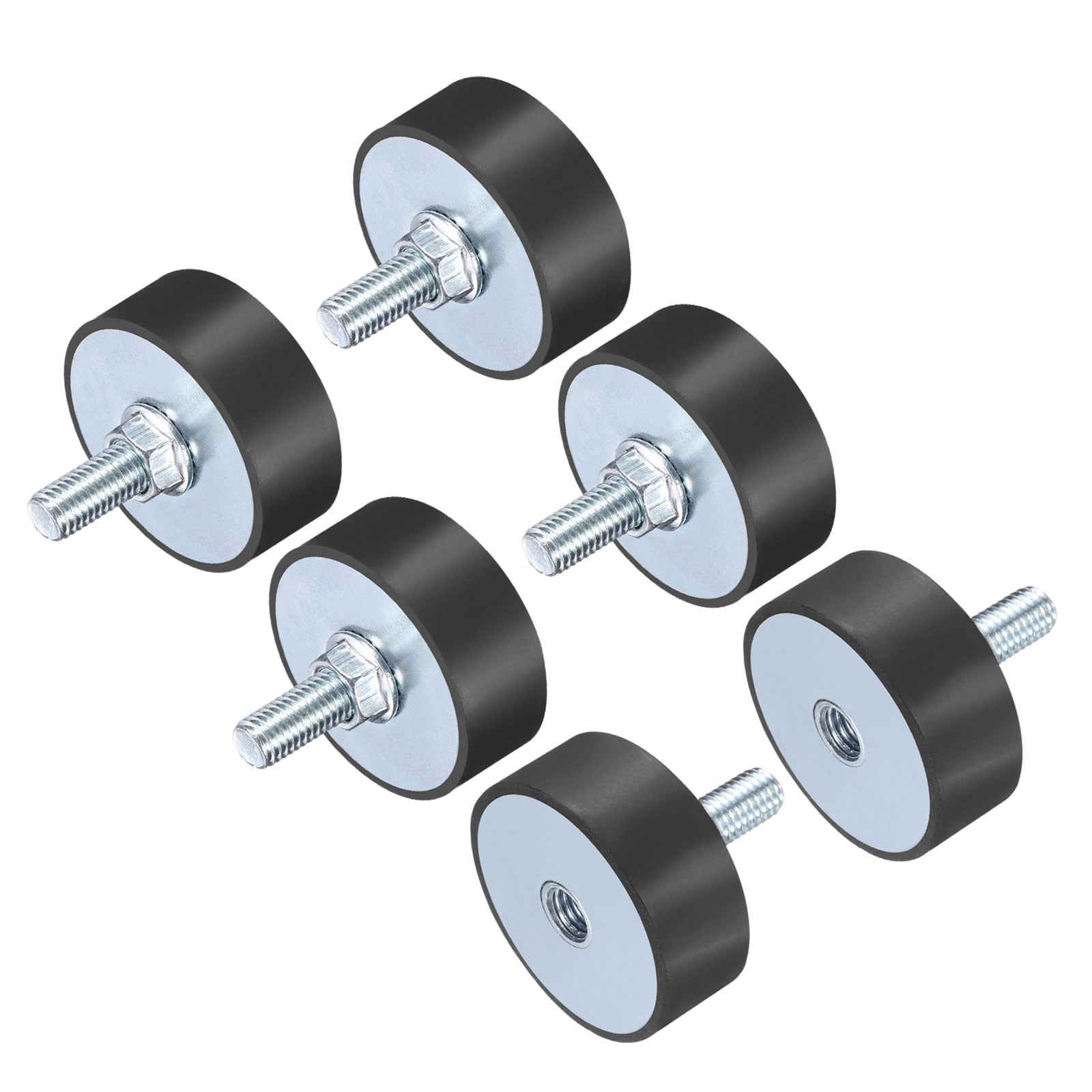 6 Pack M10x28mm Thread Studs Rubber Shock 50x20mm Male Female 6 Pack ...