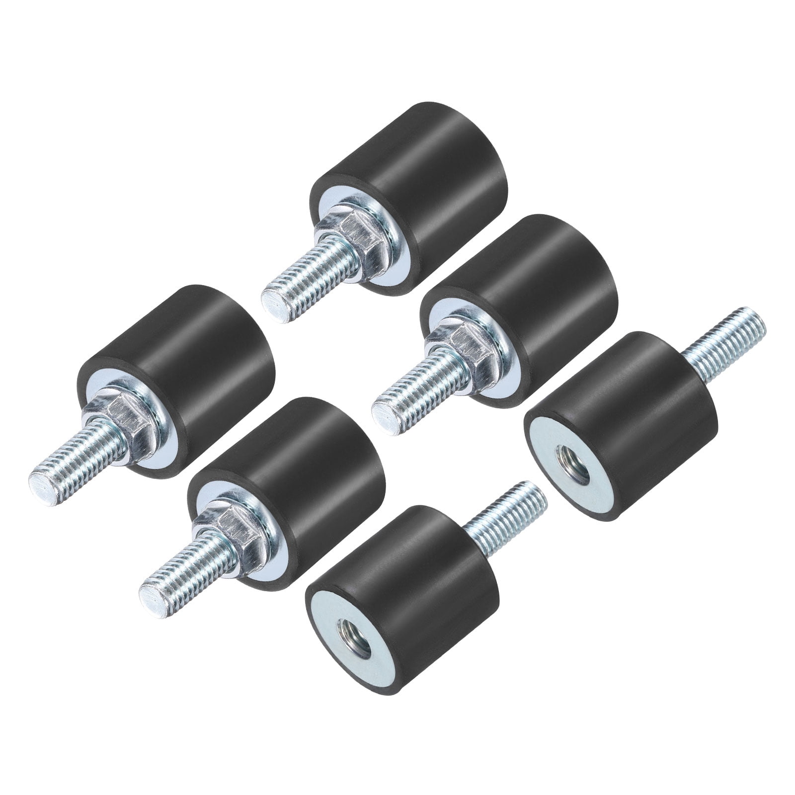 6 Pack M8x23mm Thread Studs Rubber Shock 25x25mm Male Female 6 Pack M8 ...