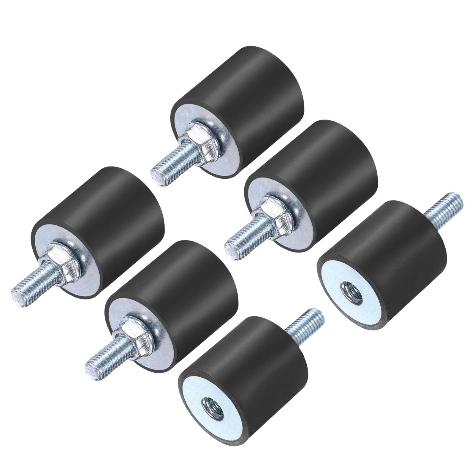 6 Pack M8x23mm Thread Studs Rubber Shock 30x30mm Male Female 6 Pack M8 ...