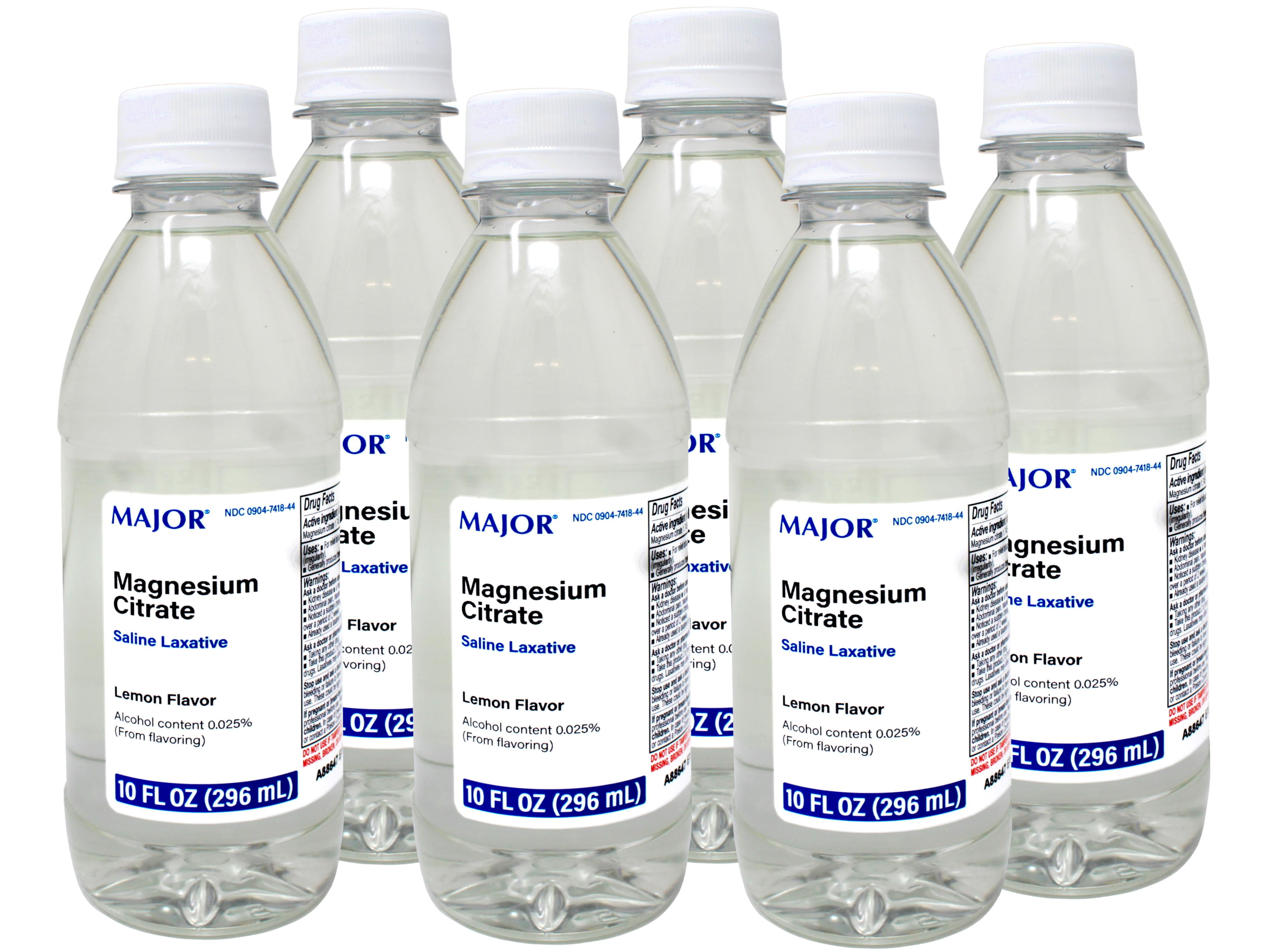 6 Pack - MAJOR Magnesium Citrate Saline Laxative - Helps Relieve Occasional Constipation ...