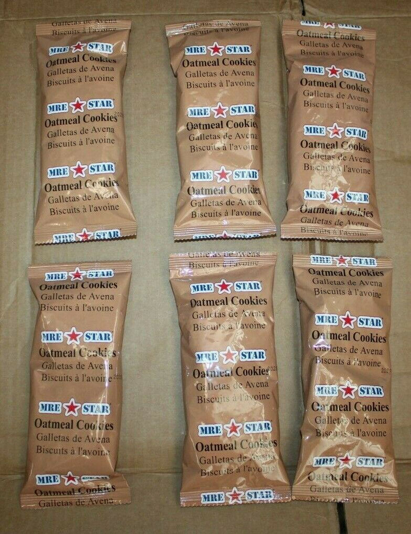 6 Pack MRE Oatmeal Cookies Dessert 24 Total Survival Food Emergency ...