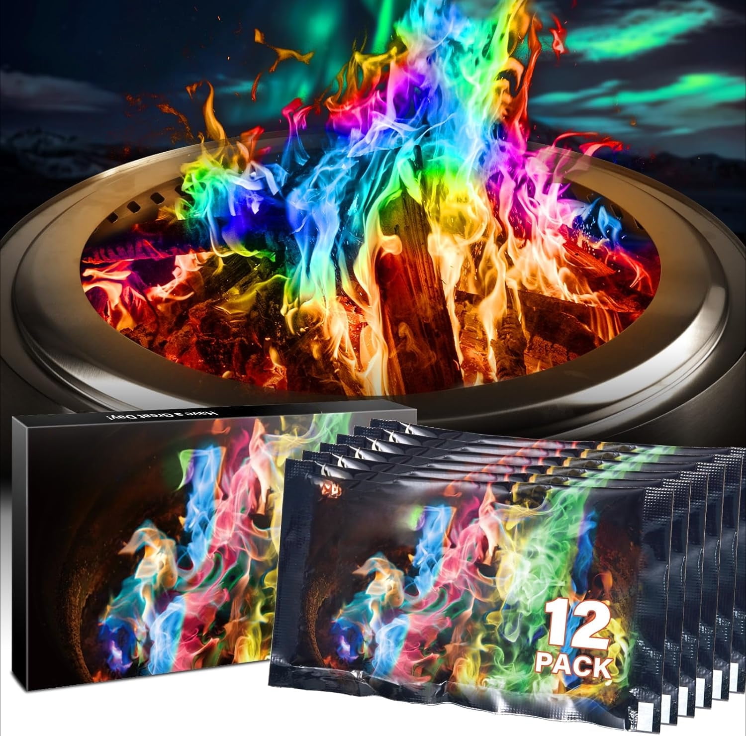 (6 Pack) Magic Campfire Fire Color Changing Packets for Fire Pit ...