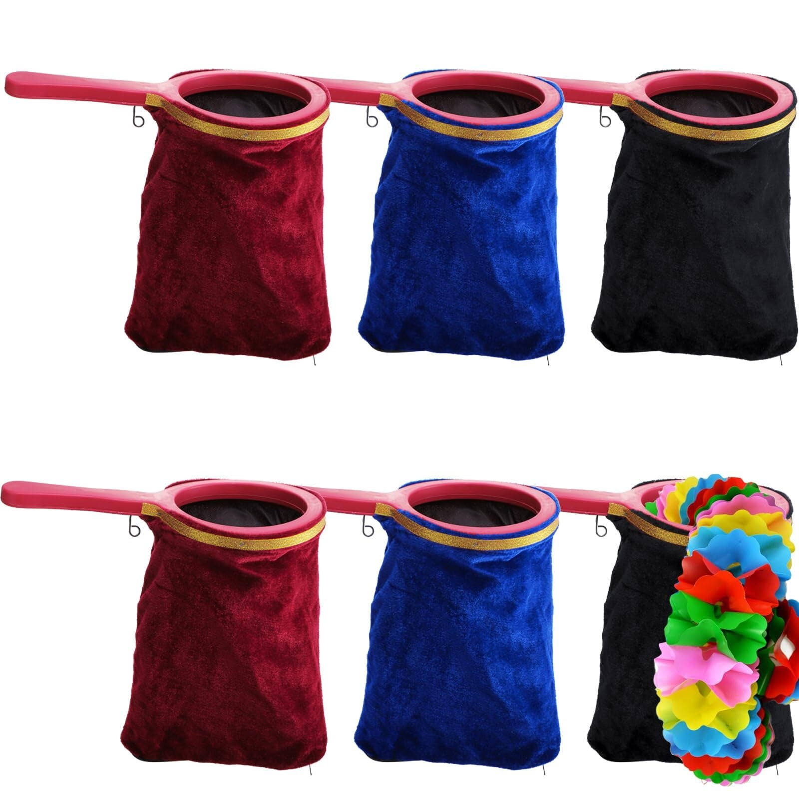 6 Pack Magic Prop Change Bag with Zipper, Make it Appear or Disappear ...