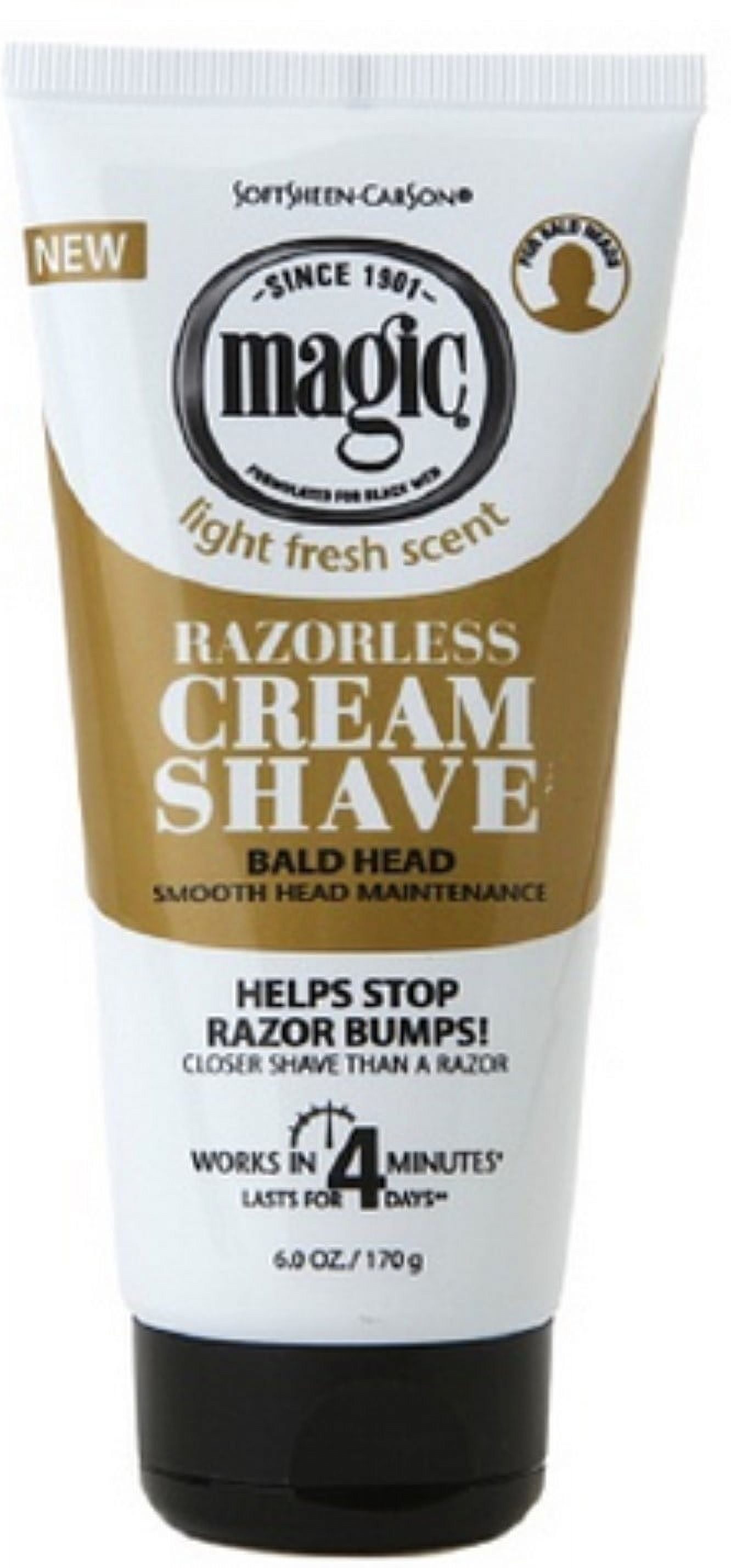 Magic Shave 6 Pack - Razorless Cream Shave, Bald Head Maintenance, Hair ...