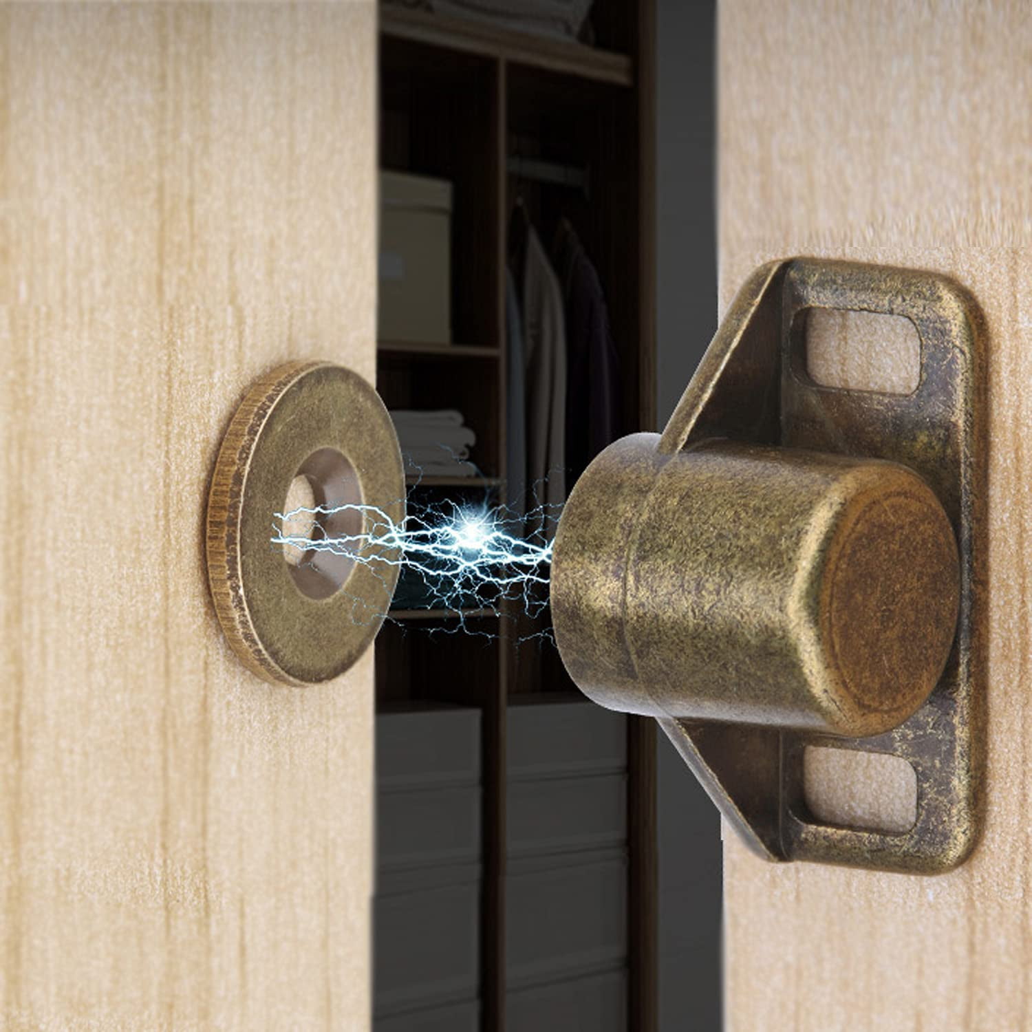 6 Pack Magnetic Cabinet Door Catch, Kitchen Cabinet Magnets Stainless ...