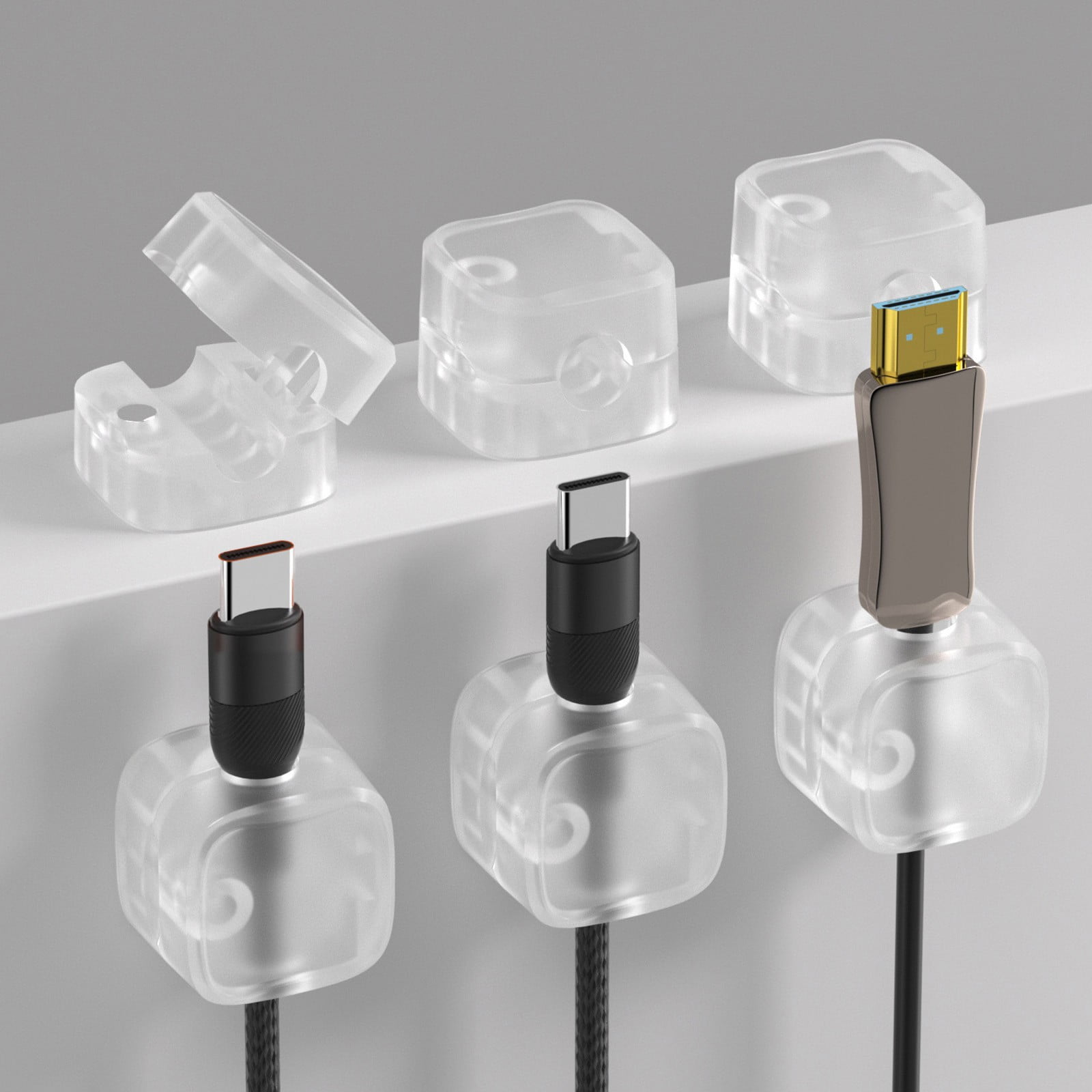 6-Pack Magnetic Desktop Cable Organizer Clips Round Buckle,Assorted ...