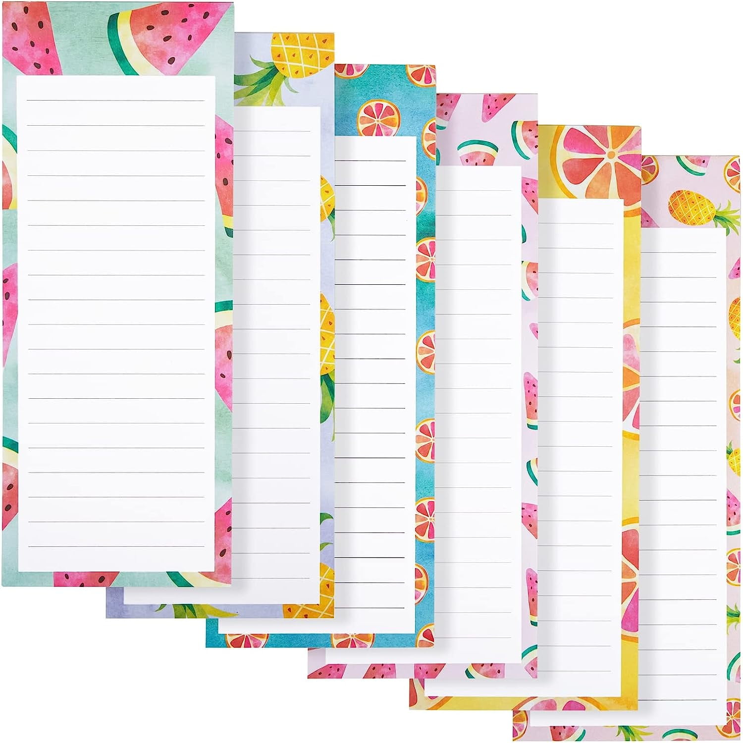 6-Pack Magnetic Grocery List Pad for Fridge- Cute Shopping List Paper ...