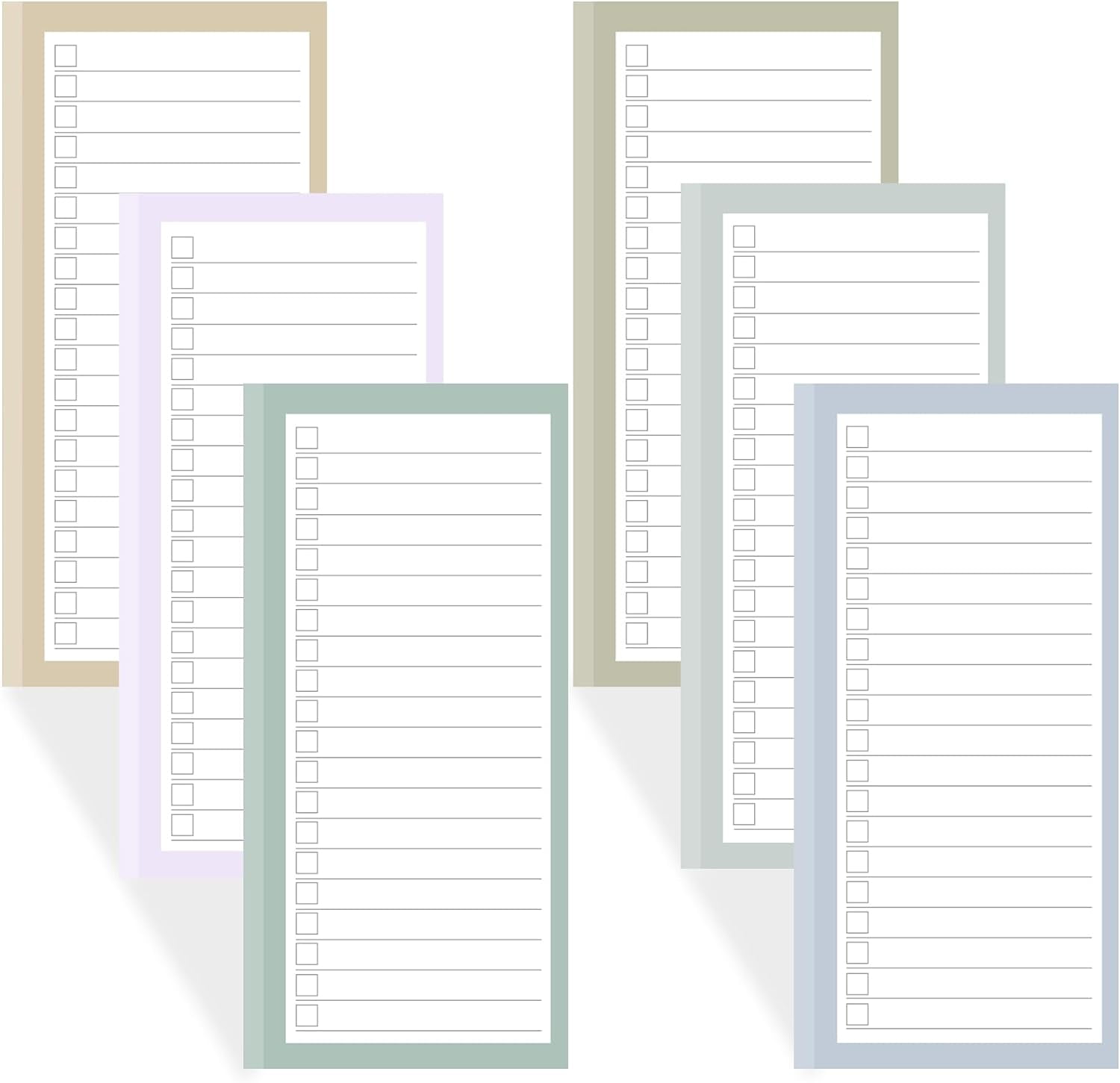 6 Pack Magnetic Notepads for Refrigerator, Grocery List Magnet Pad for ...