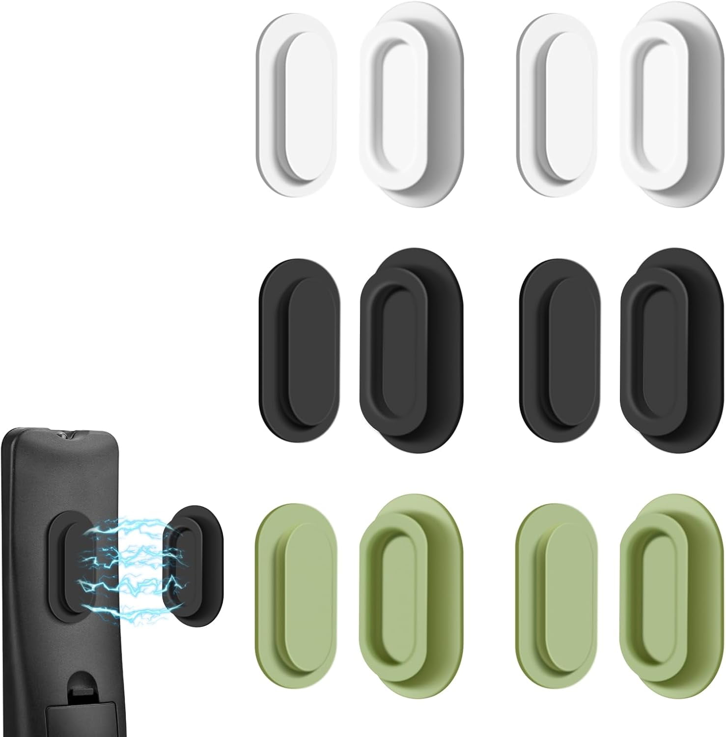 6 Pack Magnetic Remote Control Holder, Upgraded Silicone Magnetic ...