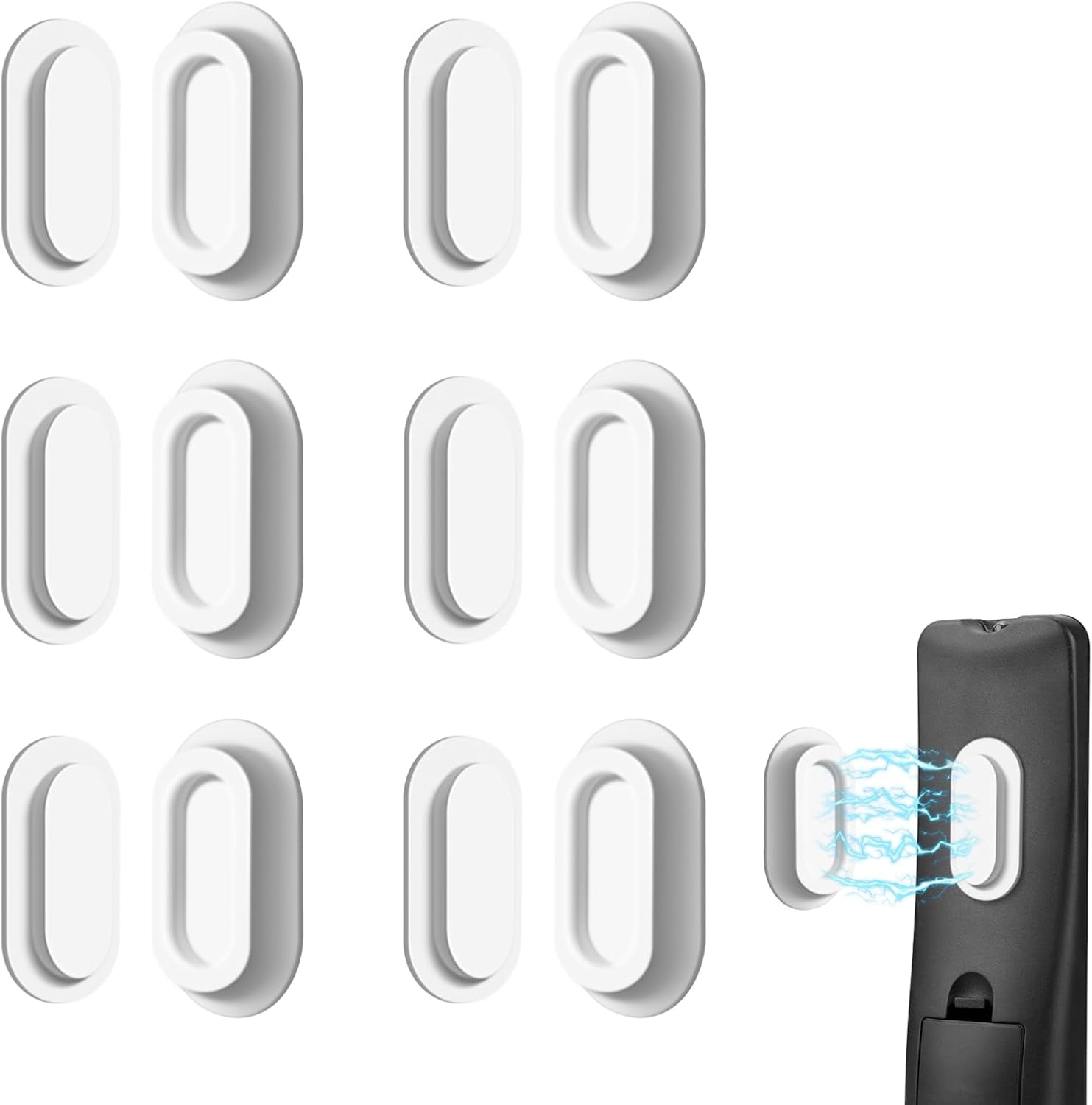 6 Pack Magnetic Remote Control Holder – Upgraded Silicone Magnetic Wall ...