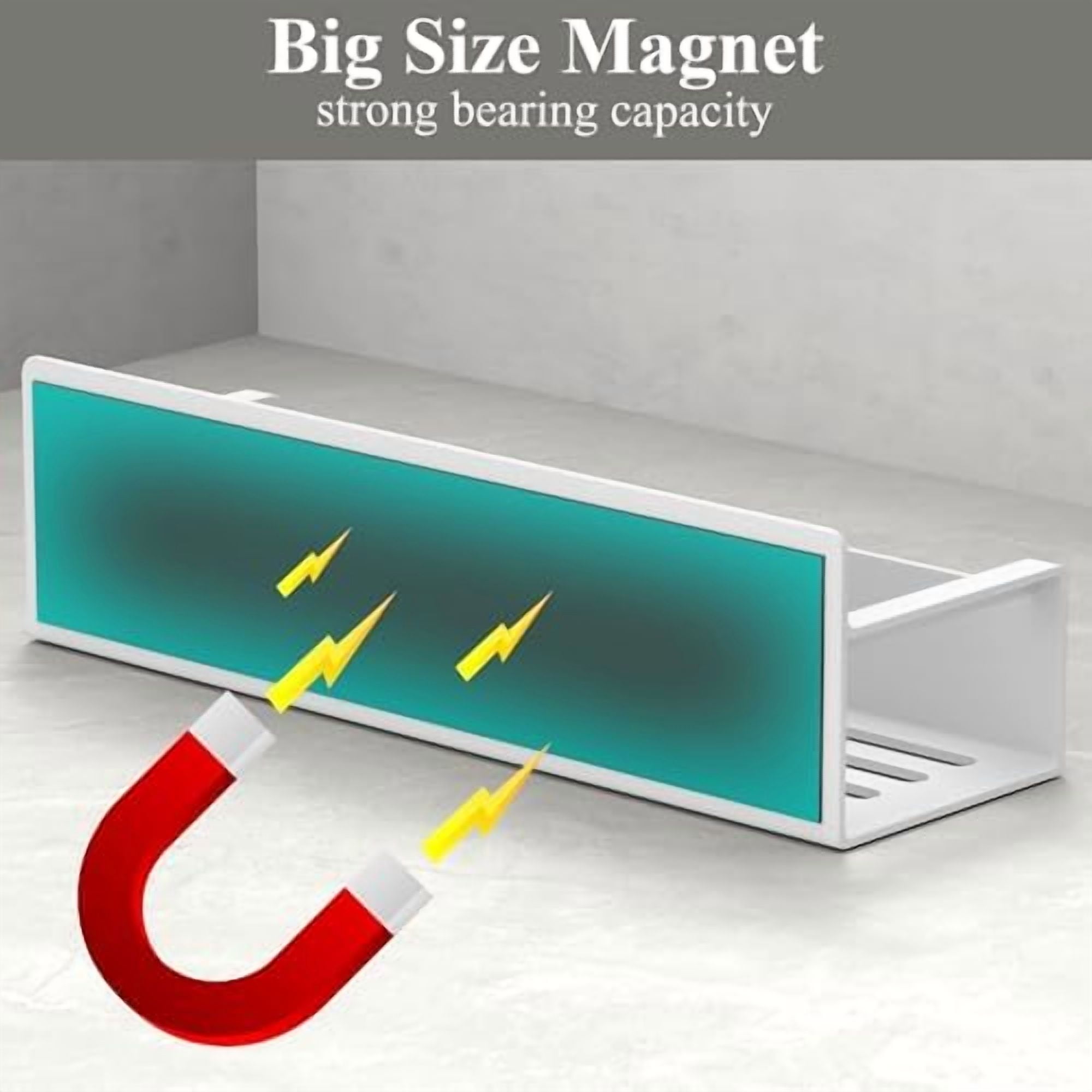 6 Pack Magnetic Spice Rack Organizer for Refrigerator and Oven, White ...