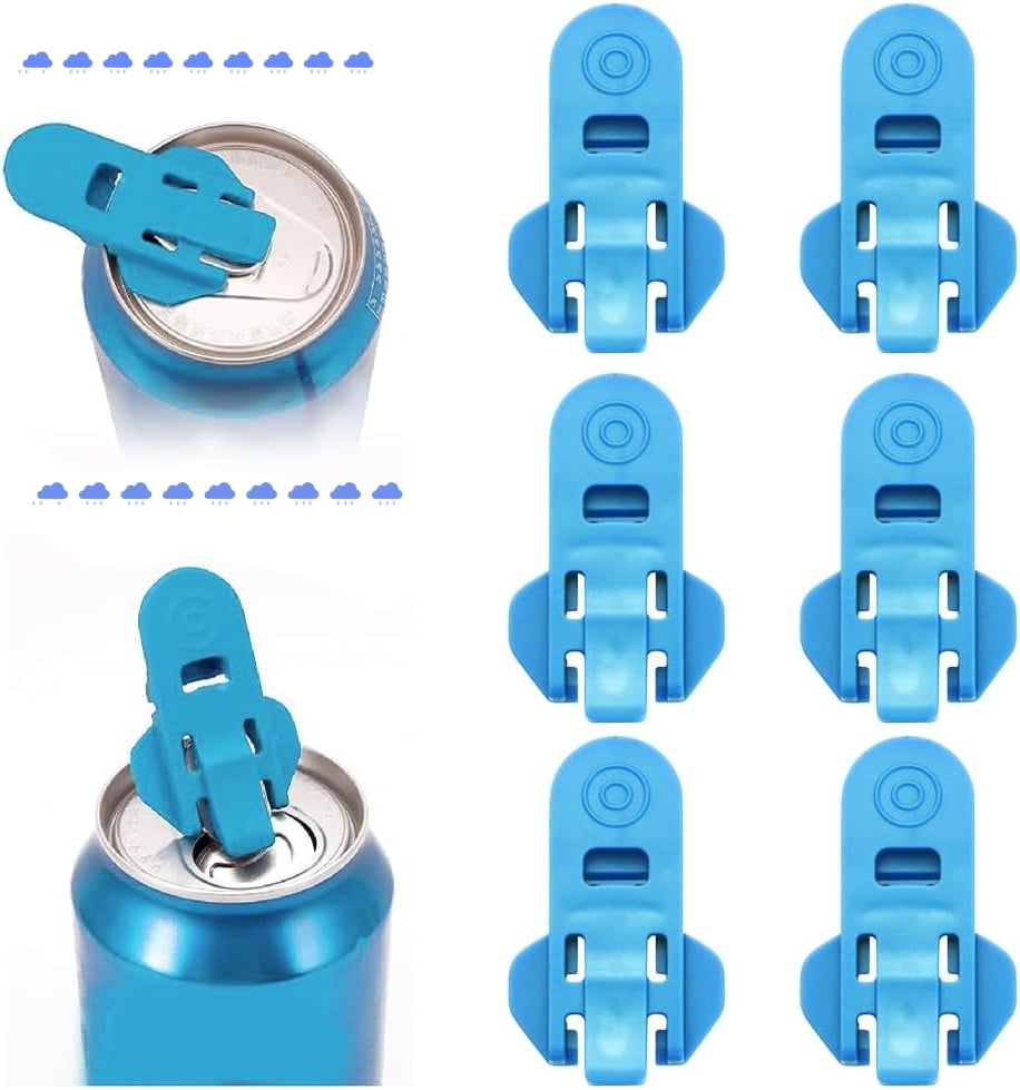 6 Pack Manual Easy Can Opener, 2025 New Soda Beer Leakproof Cans Top ...