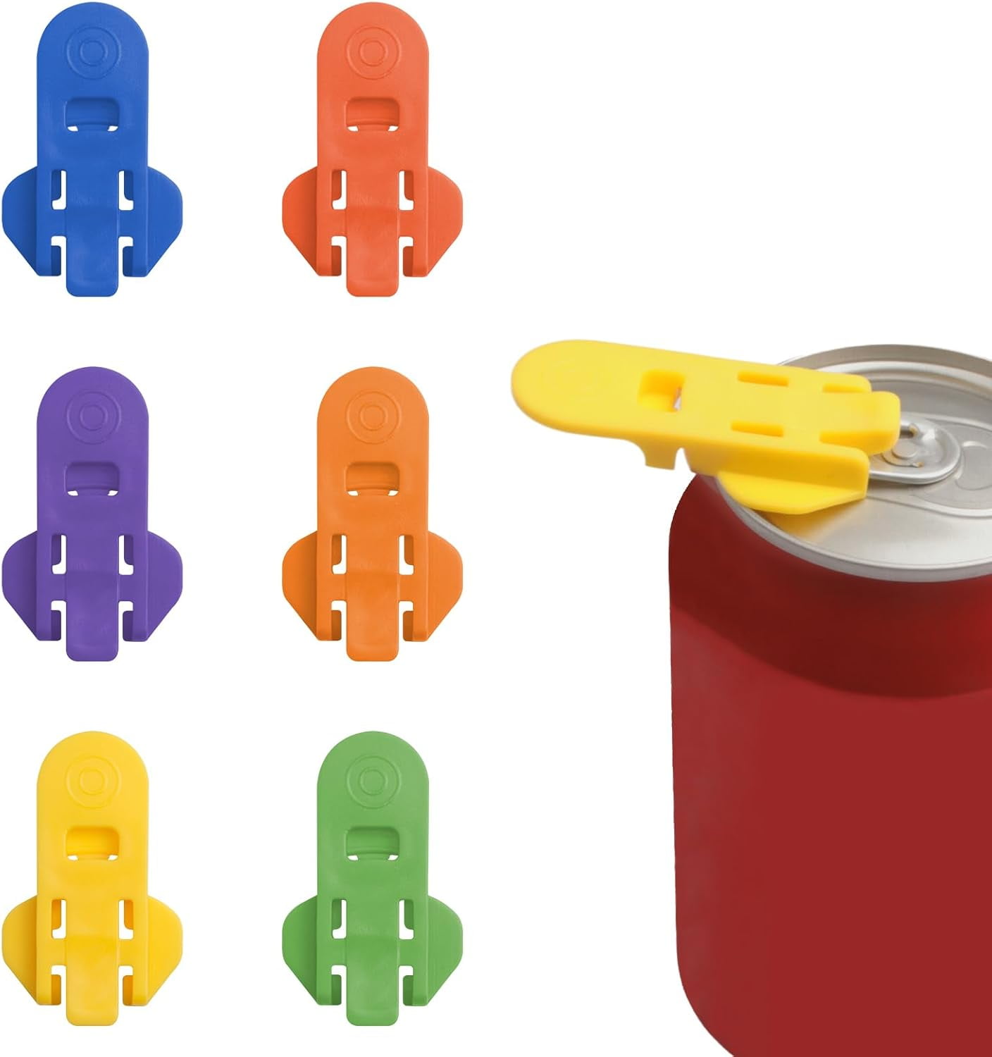 6 Pack Manual Easy Can Opener Soda Beer Can Openers Beverage Can Cover ...