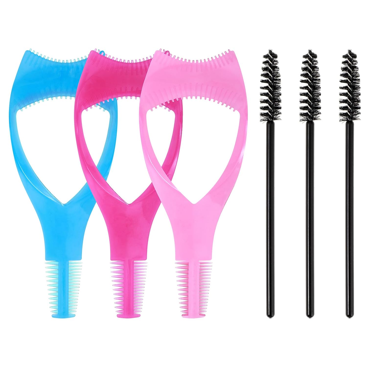 6 Pack Mascara Shield Guard with Mascara Brush Wands Kit Cosmetic ...
