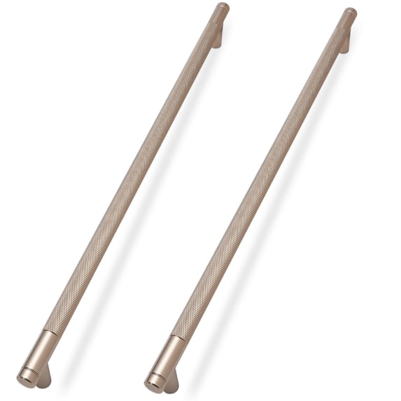 6 Pack Matte Black and Champagne Bronze Cabinet Pulls knurled 5 Inch ...