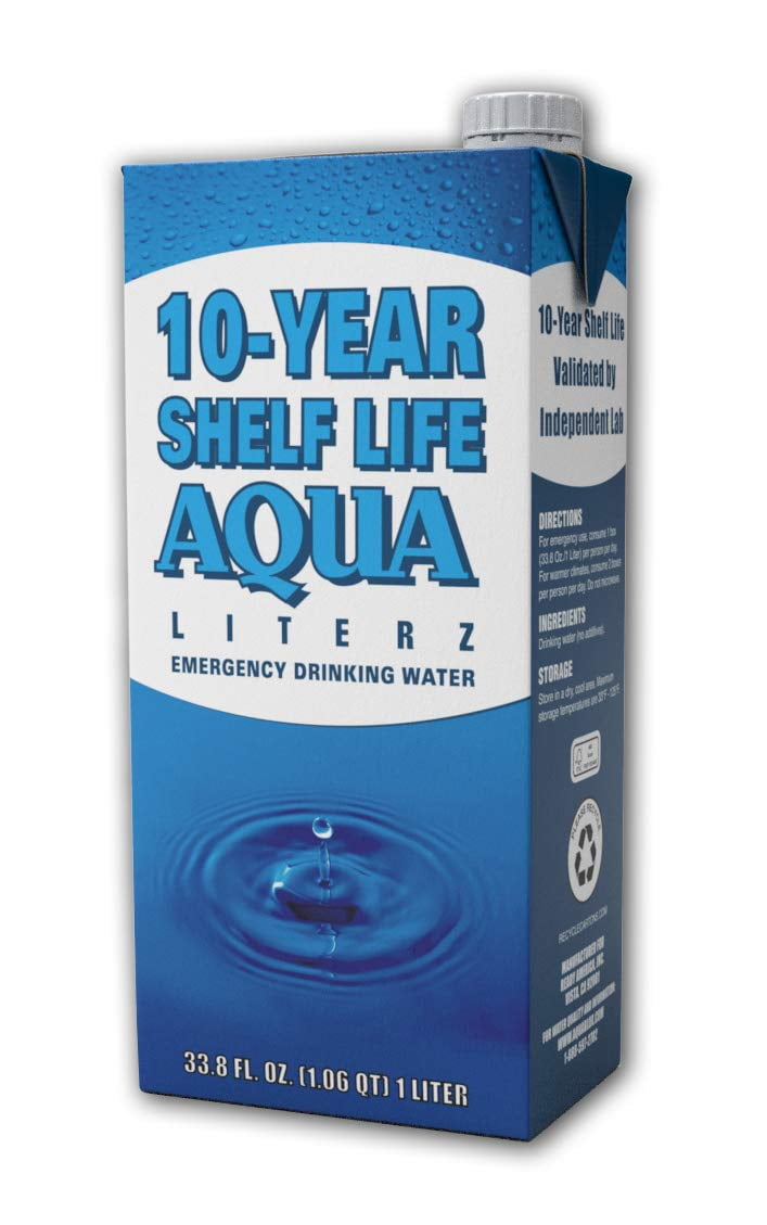 (6 Pack) MayDay Aqua Literz 10-Year Shelf Life Emergency Drinking Water ...