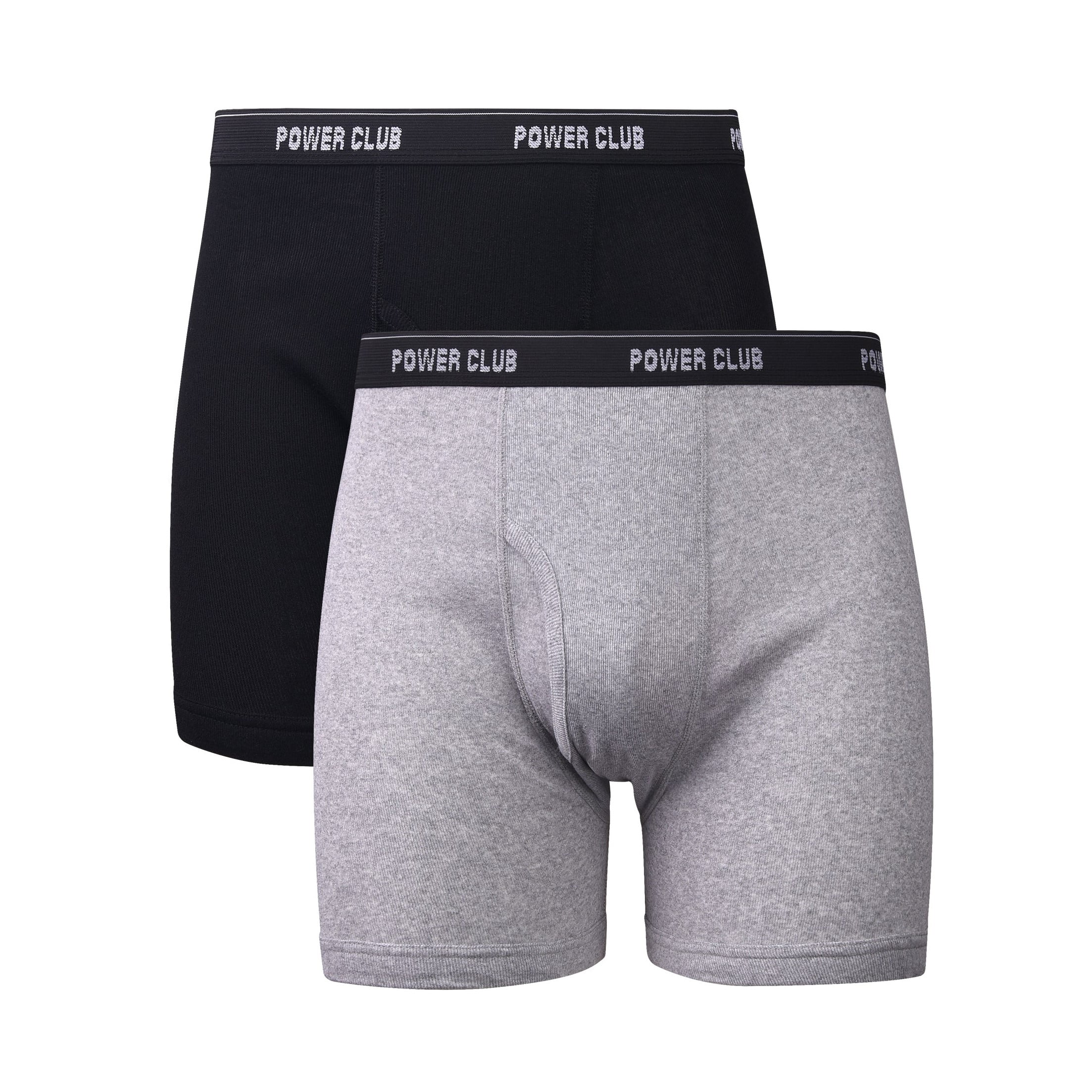 6-Pack Men's 100% Cotton Color Boxer Briefs, Black/Grey, L - Walmart.com