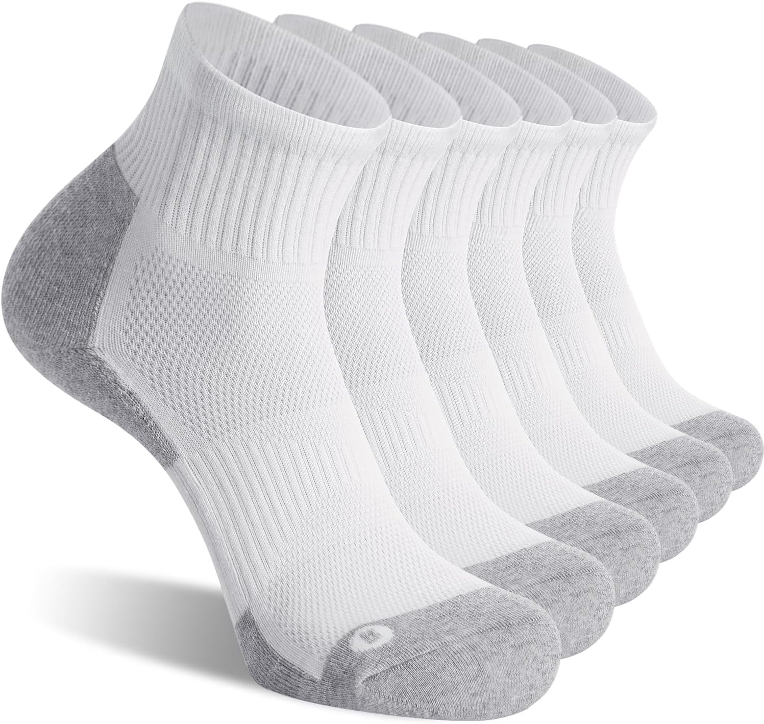 6 Pack Men's Athletic Ankle Socks Cushioned Sports Running Socks 7-9/9 ...