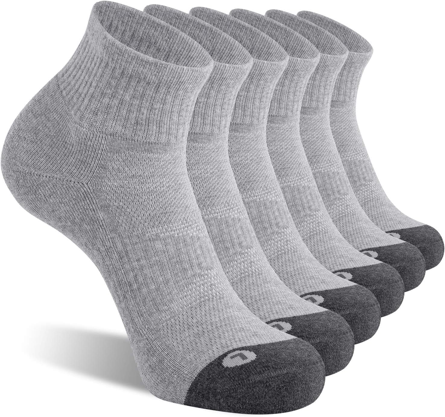 6 Pack Men's Athletic Ankle Socks Cushioned Sports Running Socks 7-9/9 ...
