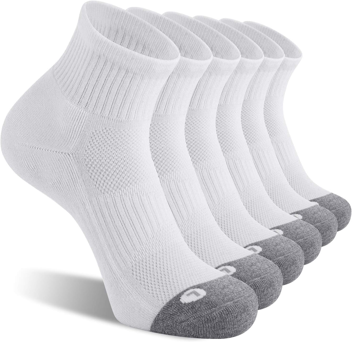 6 Pack Men's Athletic Ankle Socks Cushioned Sports Running Socks 7-9/9 ...