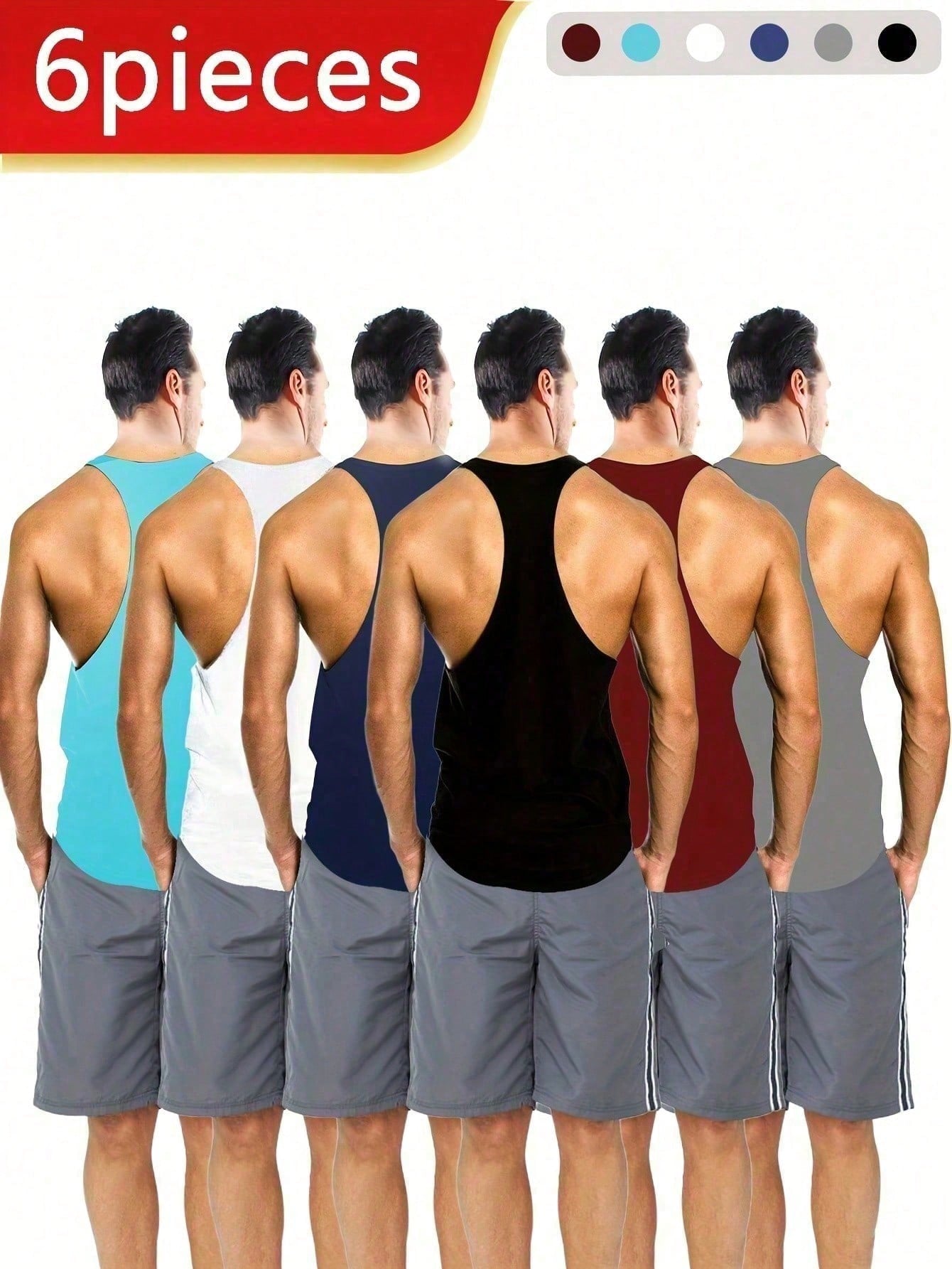 6-Pack Men's Quick-Dry Cooling Vests – Lightweight, Breathable ...
