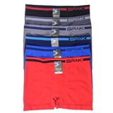 6-Pack Men's Seamless Short Boxer Briefs Underwear, Plain Multi Color ...