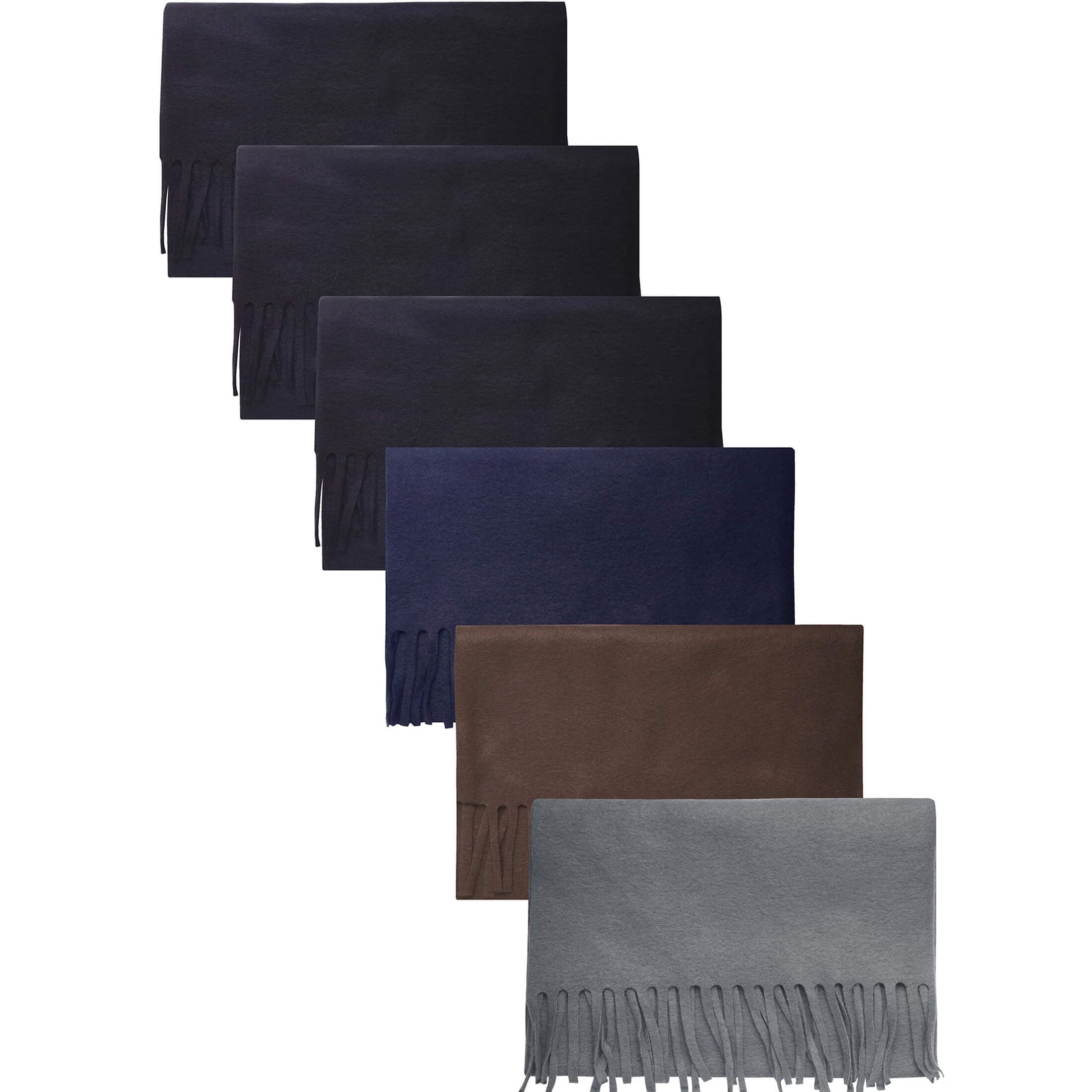 6-Pack Mens Polyester Solid Color Muffler Scarf, Multi-Colors - Walmart.com