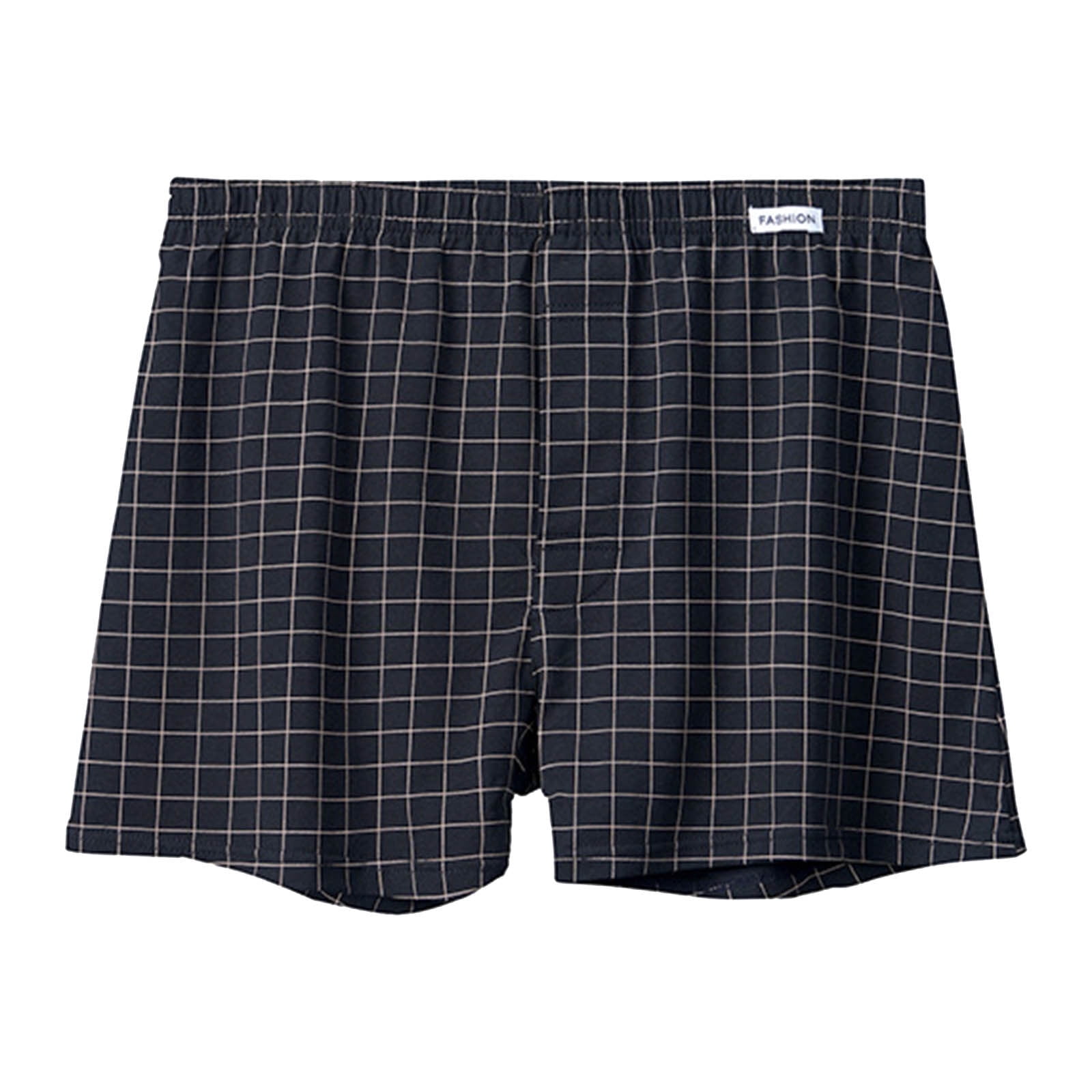 6 Pack Mens Underwear Boxer Briefs Home Wear Loose Breathable Plaid ...