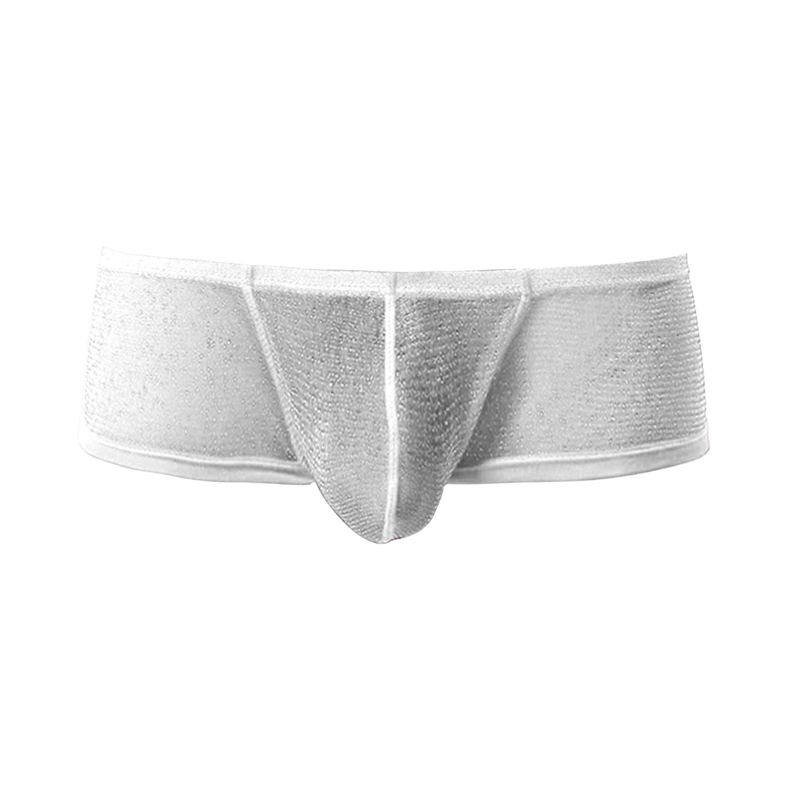 6 Pack Mens Underwear Solid Color U Raised Breathable Mesh Low Waist