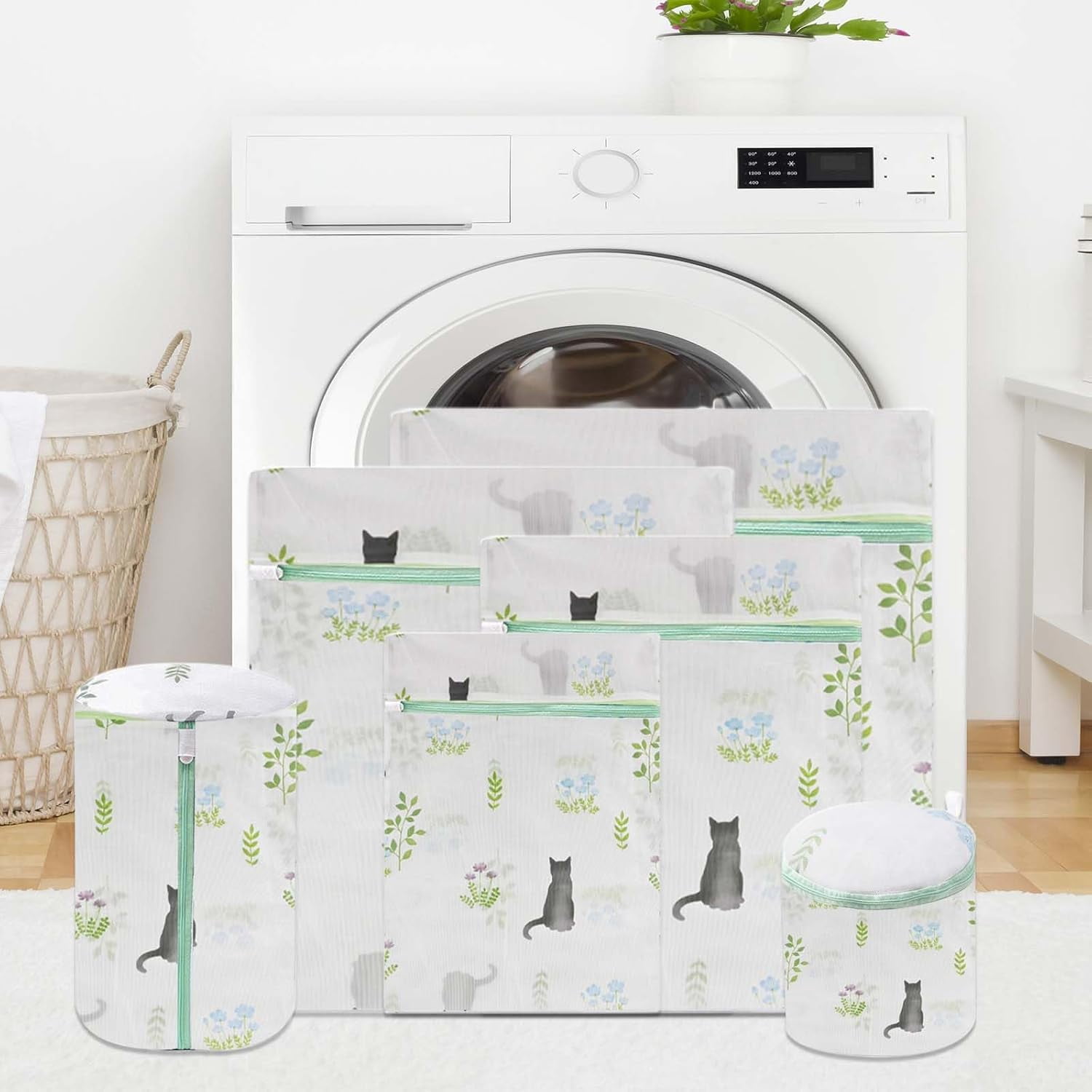 6-Pack Mesh Laundry Bag, Durable Polyester Washing Bags for Delicates ...