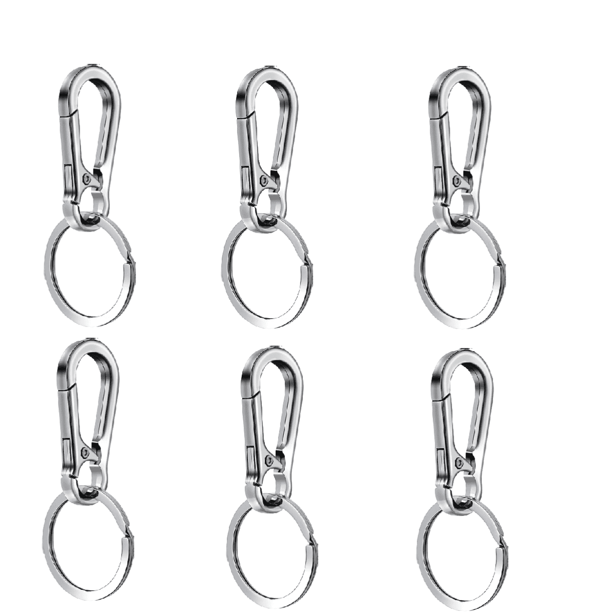 6 Pack Metal Carabiner Keychain Key Clip Key Ring Key Chain Ring Holder ...