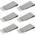 6-Pack Metal Money Clips - Slim Stainless Steel Cash Holder for Men ...