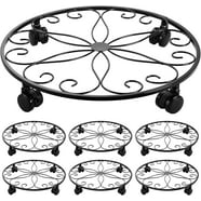 Leyeet Wood Planter Caddy, 12 Inch Stand with Lockable Wheels, Heavy ...