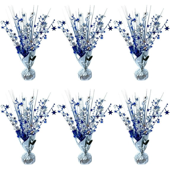 6 Pack Metallic Foil Spray Centerpiece Star Table Decoration Burst ...