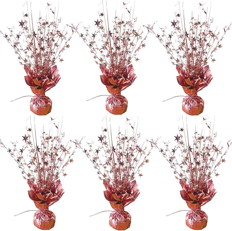 6 Pack Metallic Foil Spray Centerpiece Star Table Decoration Burst ...