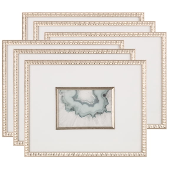 Studio Decor Metallic Gold Scalloped Frame with Mat, Gallery, 6 Pack ...