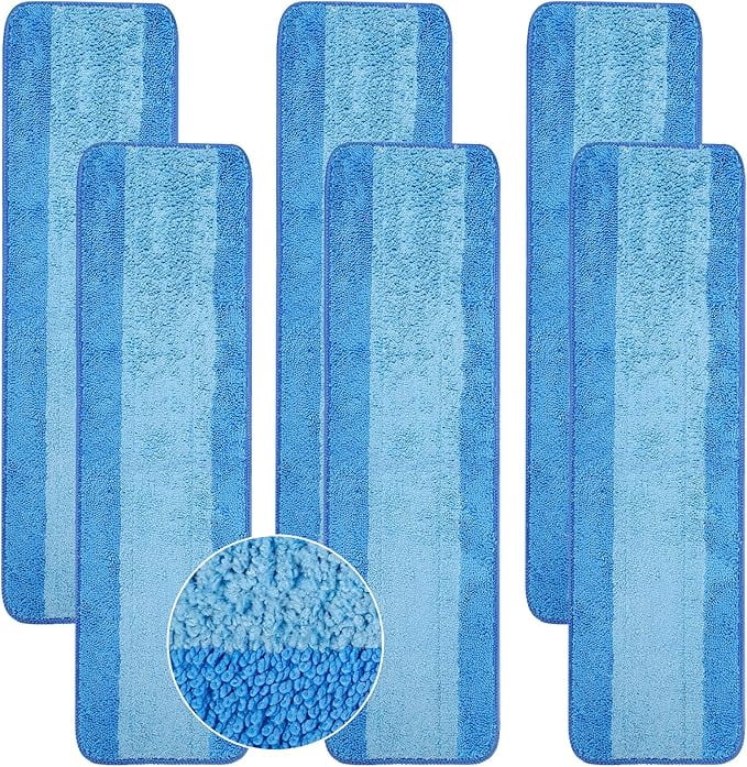 6 Pack Microfiber Cleaning Pads are Compatible with Bona Mop,18 Inch ...